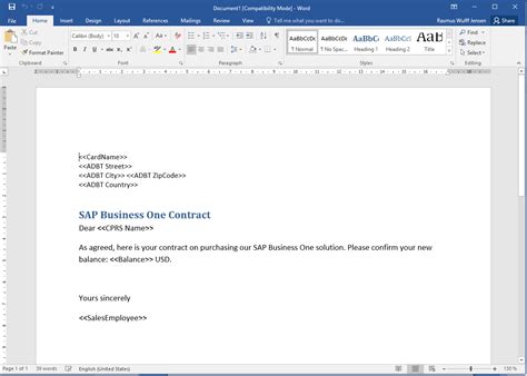 Create A Microsoft Word Template