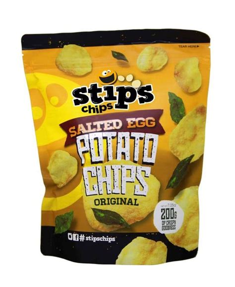 Stips Chips Salted Egg Potato Chips Original 200g Lazada Ph
