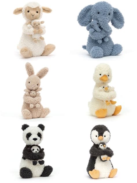 Ready Stock Jellycat Huddles Bunny Duck Elephant Penguin Panda