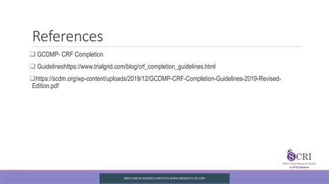 Crf E Crf Completion Guidline Ccg Pptx Technology And Computing