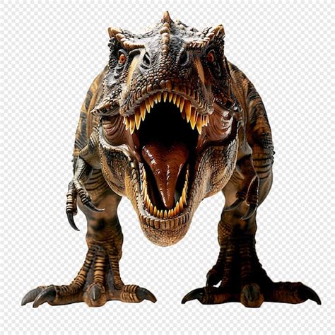 Premium PSD Angry Tyrannosaurus Rex On Isolated Transparent Background