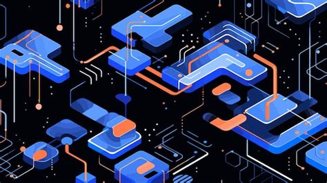 A Colorful Abstract Illustration Of A Digital Art Premium Ai Generated Vector