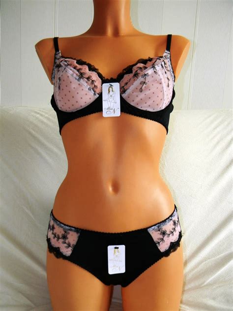 Summer Sale Pink And Black Lingerie Plus Size Lingerie Set Honeymoon