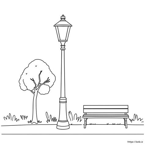 Lamp Post Coloring Page