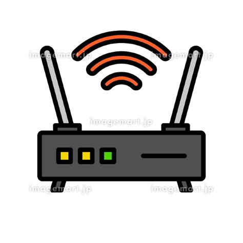 フラットスタイルのインターネットルーターアイコン。ネットワークルーター。ベクター。 214740127 イメージマート
