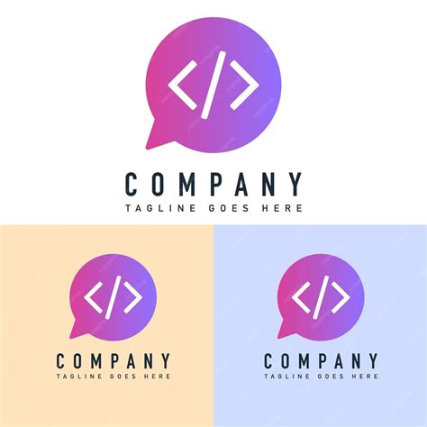 Premium Vector Coder Logo Template Business Corporate Sign Vector