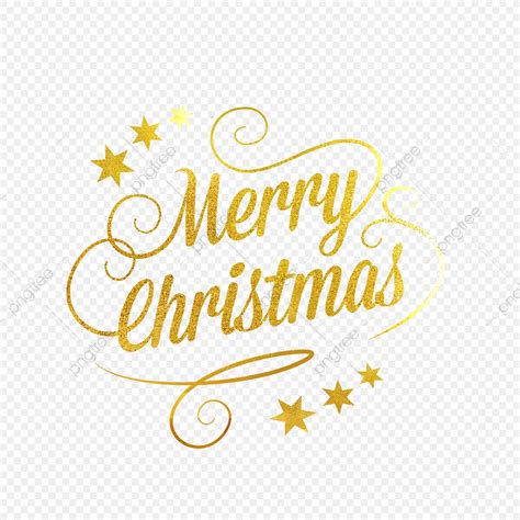 Merry Christmas Gold Png