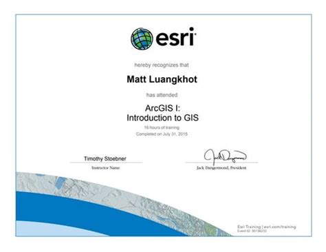 Mapping And Gis 101 Certificate Pdf