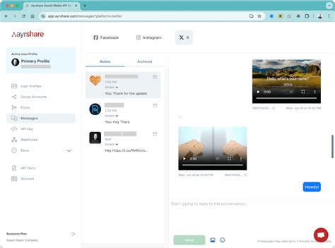 Ayrshare Messaging Api For Facebook Instagram And X Twitter