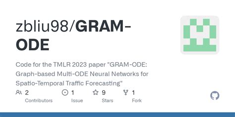 Github Zbliu98gram Ode Code For The Tmlr 2023 Paper Gram Ode Graph Based Multi Ode Neural