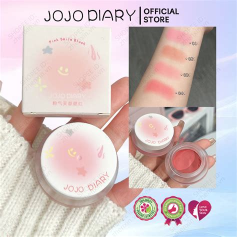 Jojo Diary Đào Blush Dán Đất Sét Khỏa Thân Tự Nhiên Mousse Rouge Người Phụ Nữ Mới Đơn Sắc Mở