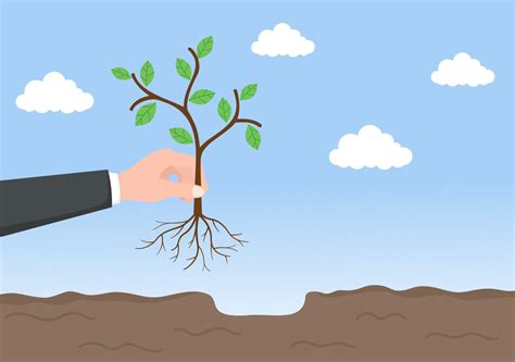 People Planting Trees Flat Cartoon Vector Illustration With Gardening