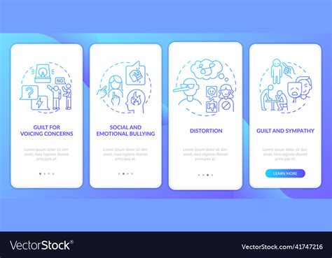 Manipulation Strategies Blue Gradient Onboarding Vector Image