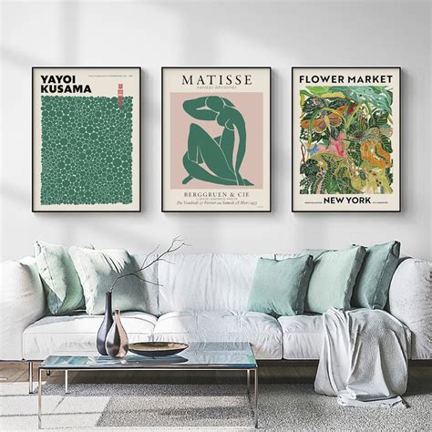 Wall Art Flower Market Matisse Print Yayoi Kusama Canvas Prints