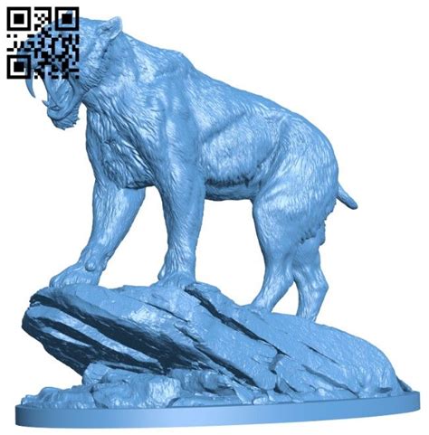 Smilodon Art File Stl 3d Printing Engraving Figures Model