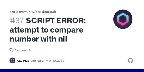 Script Error Attempt To Compare Number With Nil Issue Esx
