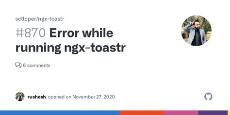 Error While Running Ngx Toastr · Issue 870 · Scttcperngx Toastr · Github