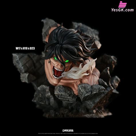 Attack On Titan Eren Yeager And Attack Titan Resin Statue Chikara St