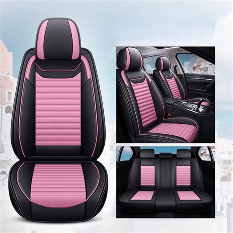 Fundas universales para asientos de coche juego de fundas de cuero sintético para la mayoría de