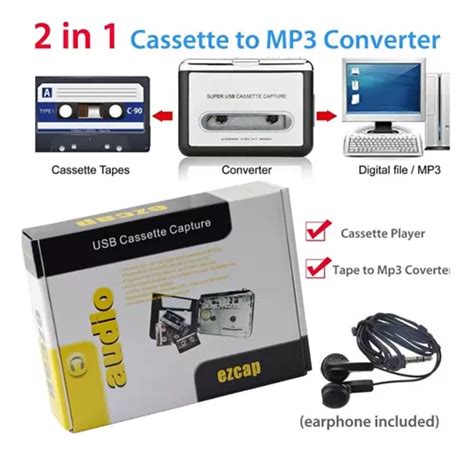 Cassette Player Ezcap Cinta Portatil Convertidor America Dvd
