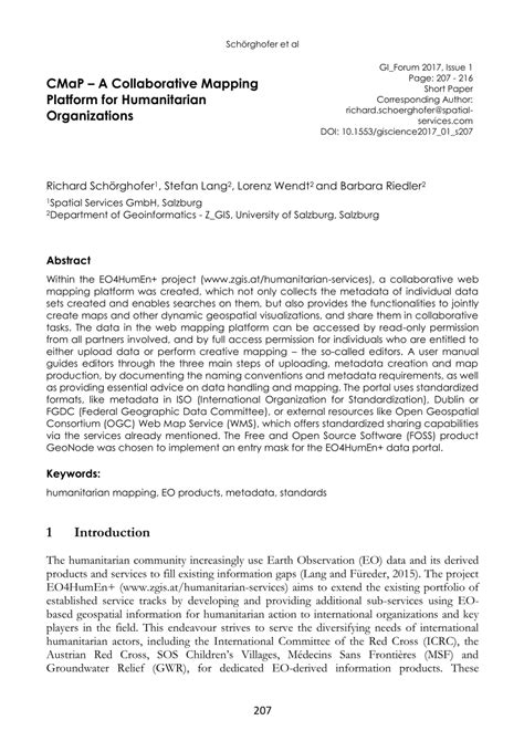 Pdf Cmap A Collaborative Mapping Platform For Humanitarian