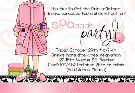 Mary Kay Party Invitation Ideas Elegant Spa Party Printable Invitation