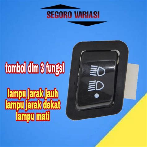 Jual Tombol Dim 3 Titik Fungsi Mode Saklar On Off Lampu Motor Revo Beat Fi Vario 125 Cbs Scoopy