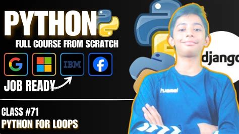 Python For Loops Python Tutorial Class 71 Hindi Youtube