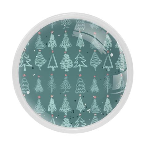 4 Pcs Christmas Tree Knobs For Kitchen Cabinet Cupboard Dresser