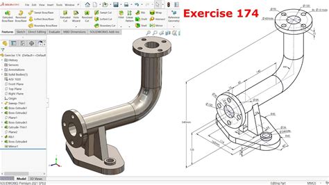 Solidworks Tutorial Exercise 174 Youtube