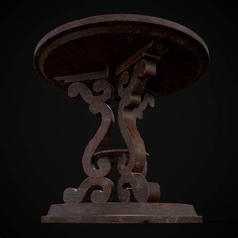 Medieval Antique Three Legged Table 3d Model By Get Dead Entertainment