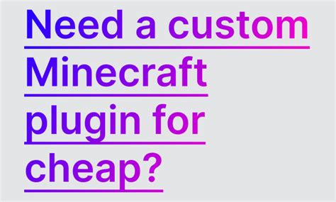 Create A Unique Plugin For Any Version Of Minecraft Java By Johnvictor Fiverr