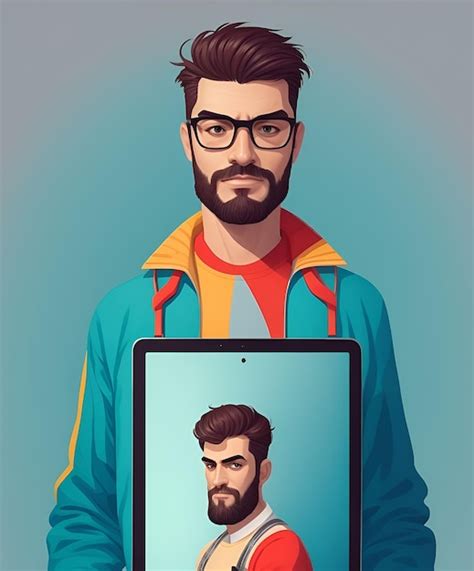 Premium Photo Manholdingadigitaltablet