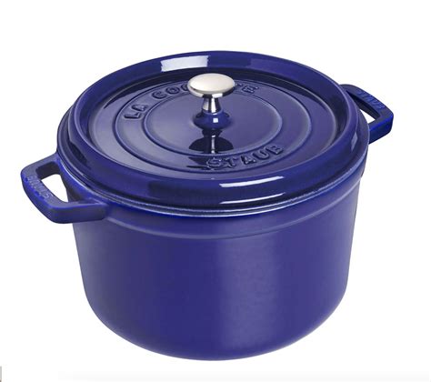 Staub Cast Iron Tall Cocottes 5 Qt Round Tall Cocotte Dark Blue