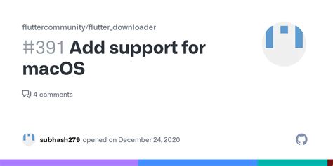 Add Support For Macos · Issue 391 · Fluttercommunityflutter