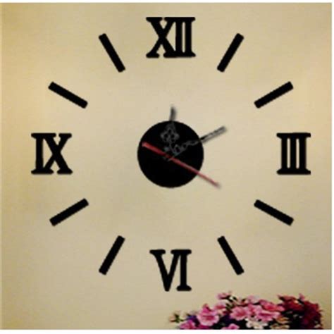 Diy Quartz Clocks Sticker 3d Wall Clock Roman Nume Grandado