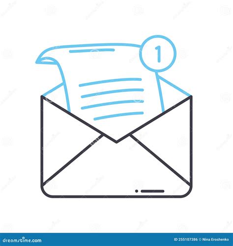 Messages Line Icon Outline Symbol Vector Illustration Concept Sign