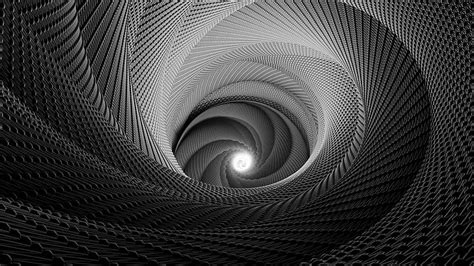 Arte digital monocromo abstracto simple túnel Fondo de pantalla HD
