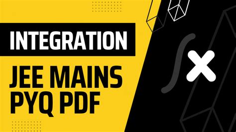 Integration Jee Mains Pyq Pdf Download Best 100