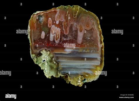A Cross Section Of The Agate Stone Stalactite Horizontal Agate