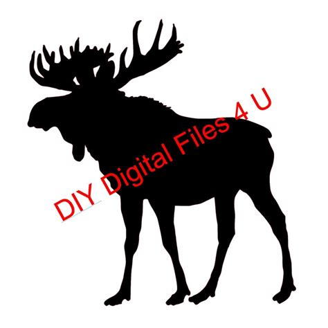 Moose Svg Digital File Cricut Silhouette Cnc Router Cut Files Svg X