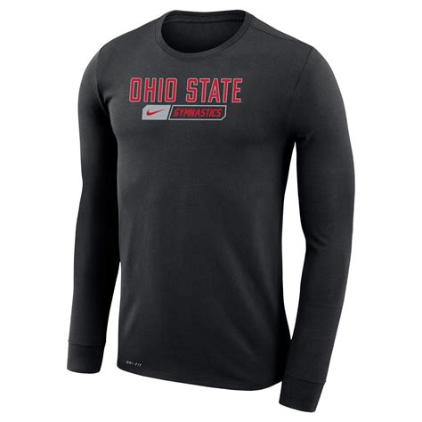 Ohio State Buckeyes Nike Gymnastics Black Long Sleeve T Shirt Shop
