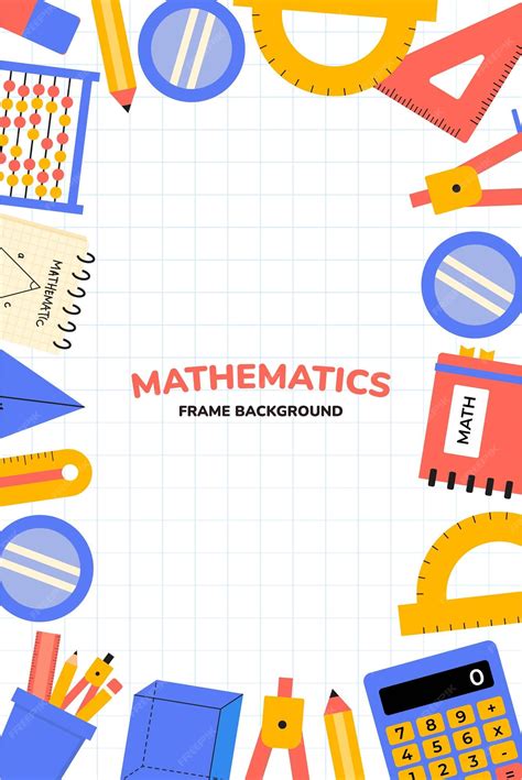 Premium Vector Mathematics School Frame Background Illustration