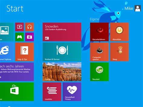 Herunterfahren Abmelden Und Co Als Verknüpfungen Auf Dem Metro Ui Startscreen Von Windows 81