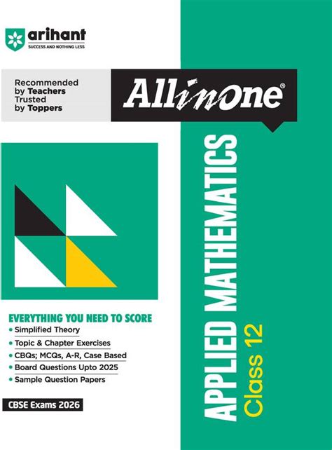 arihant all in one applied mathematics class 12 for cbse exams 2025 26