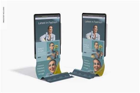 Premium Psd Ipad Long Scroll Screen Mockup Left And Right View