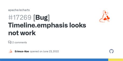 Bug Timeline Emphasis Looks Not Work Issue Apache Echarts GitHub