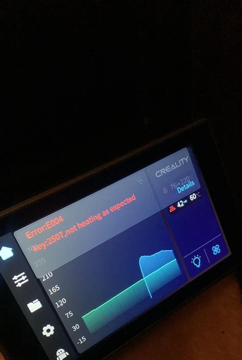 Heating Issue Error Message Creality K D Printing Space