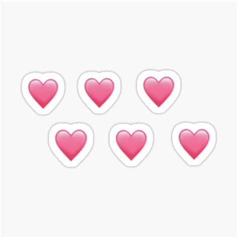 Pink Aesthetic Heart Sticker Set Sticker By Delaneyhorner Redbubble