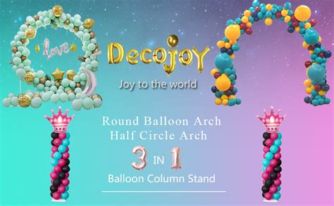 Decojoy Balloon Arch Stand 75ft Large Round Backdrop